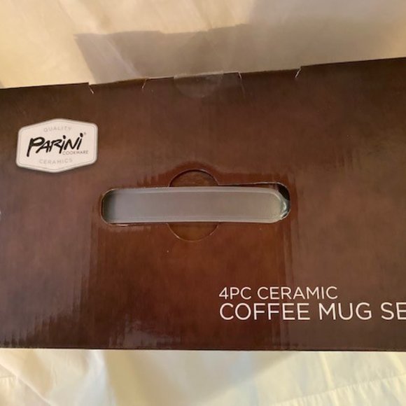 Parini | Kitchen | Parini 4 Piece Set Ceramic White Coffee Mugs New ...